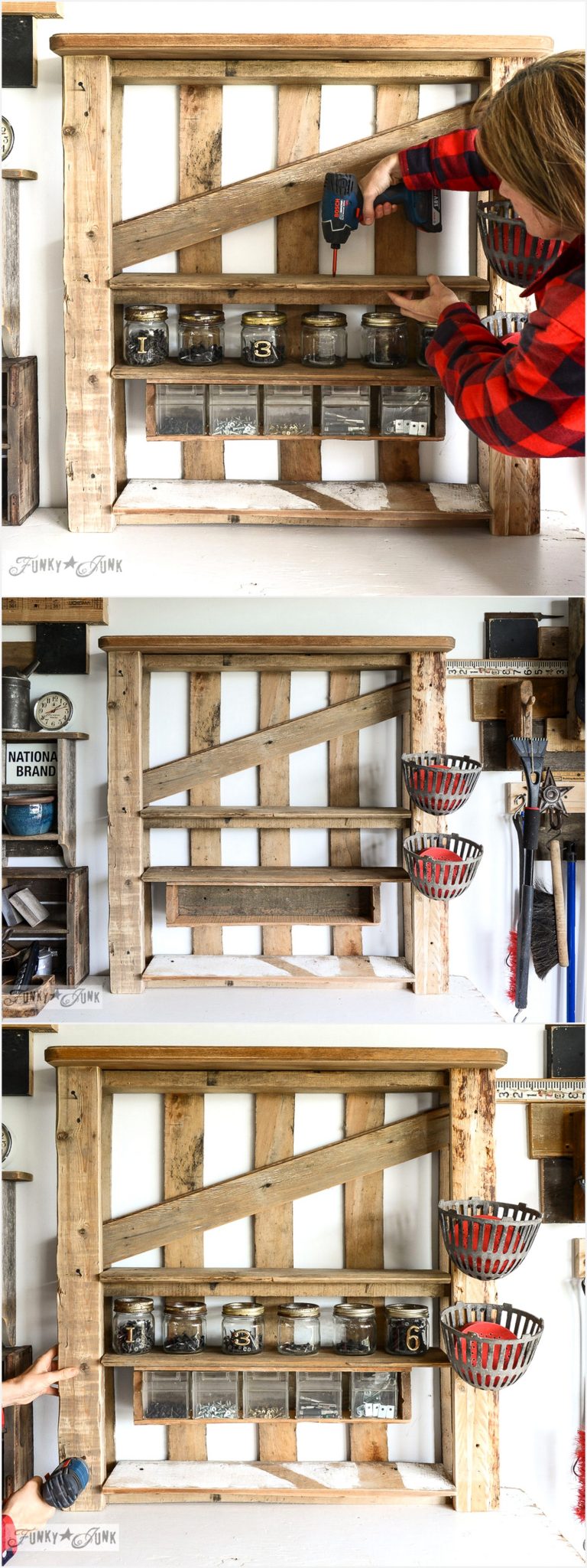 DIY Pallet Shelf Ideas with Making Details - HOW TO MAKE – DIY