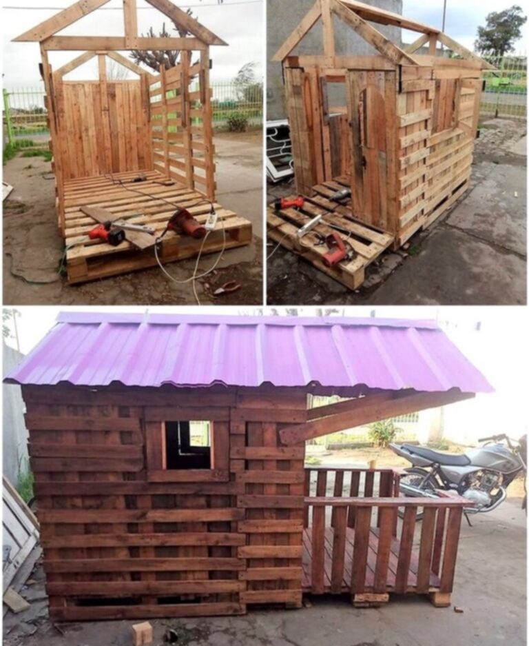 Wooden Pallet Playhouse For Kids - HOW TO MAKE – DIY