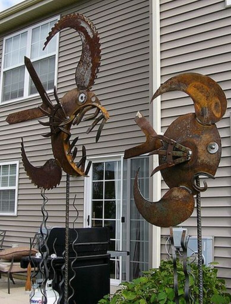 40 Creative Scrap Metal Art Craft Sculptures - HOW TO MAKE – DIY