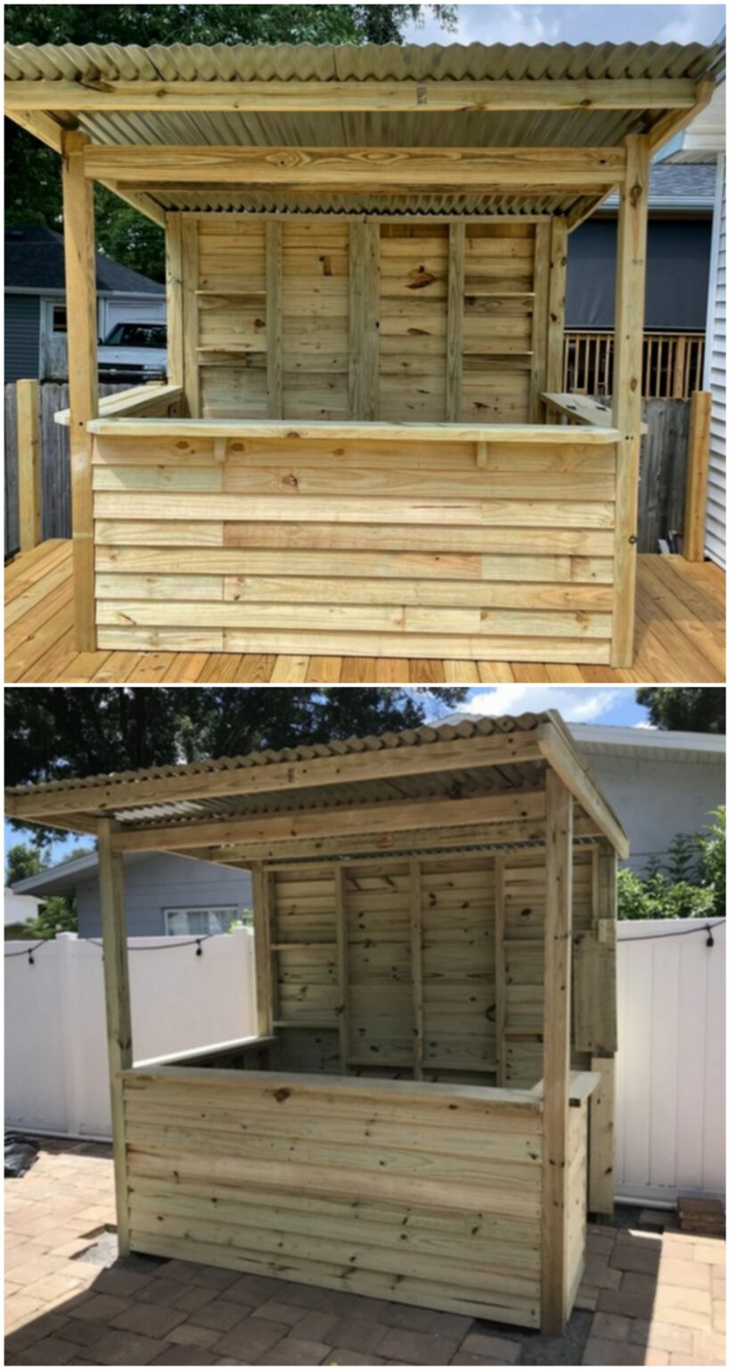 Easy Homemade Wooden Pallet Bar Plans - HOW TO MAKE – DIY