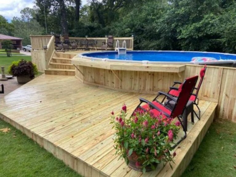 Wood Pallet Swimming Pool With Deck - HOW TO MAKE – DIY