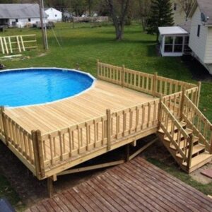Wood Pallet Swimming Pool With Deck - HOW TO MAKE – DIY