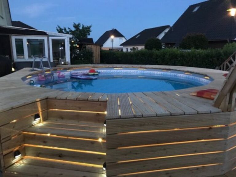 Wood Pallet Swimming Pool With Deck - HOW TO MAKE – DIY