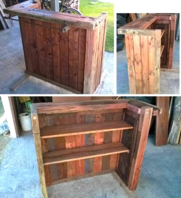 Easy Homemade Wooden Pallet Bar Plans - HOW TO MAKE – DIY