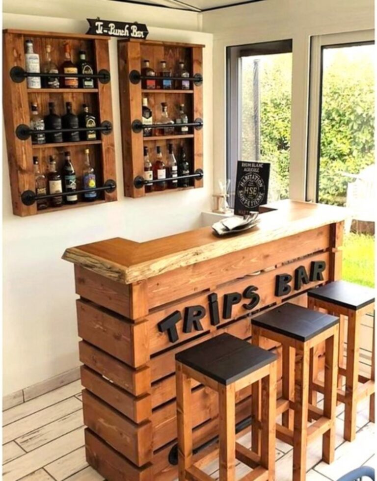 Easy Homemade Wooden Pallet Bar Plans - HOW TO MAKE – DIY