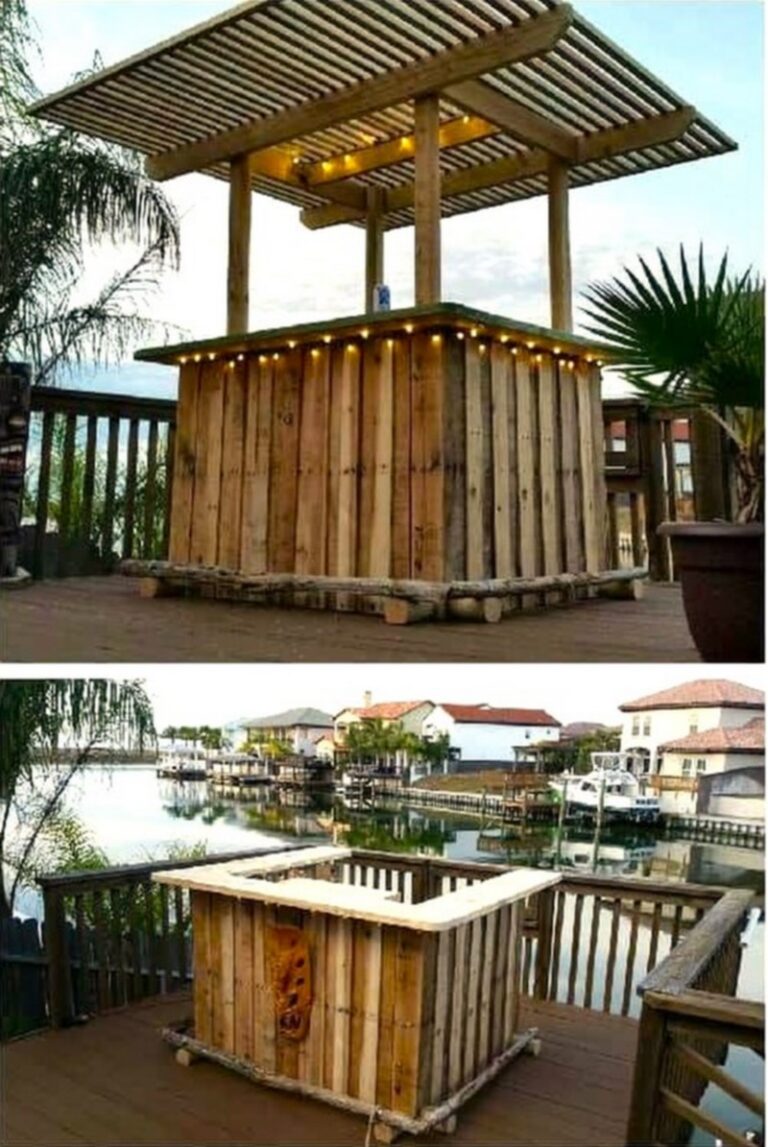 Easy Homemade Wooden Pallet Bar Plans - HOW TO MAKE – DIY