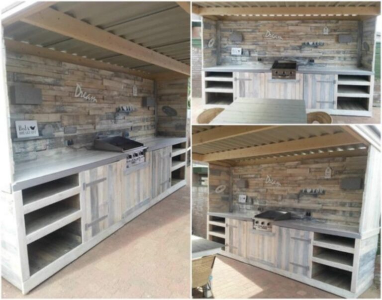 Wood Pallet Recycled Kitchen Cabinets Ideas - HOW TO MAKE – DIY