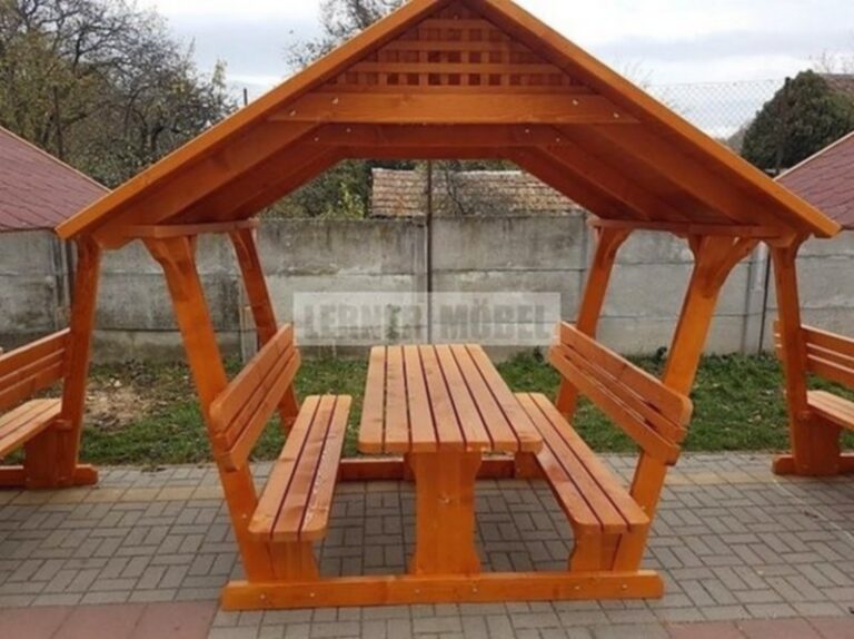 Gazebo Roof Benches With Table Ideas - HOW TO MAKE – DIY