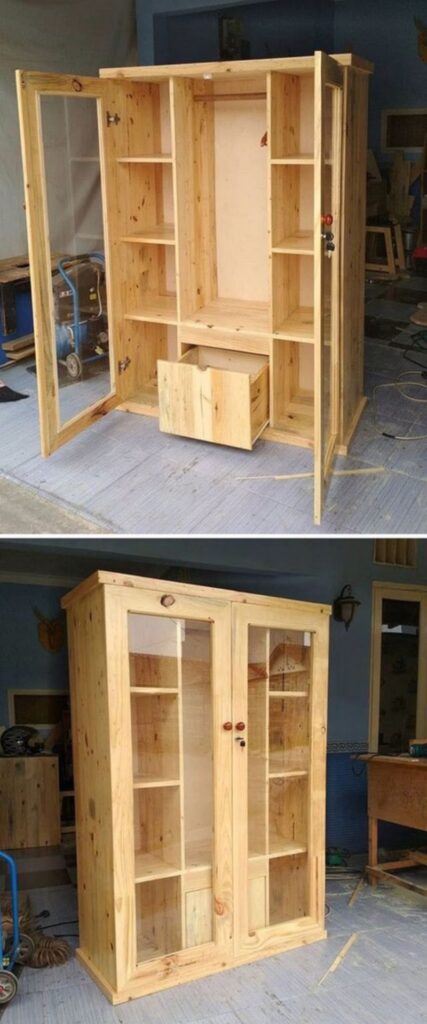 Pallet Wardrobe / Closet Pallet Wood Projects - HOW TO MAKE – DIY